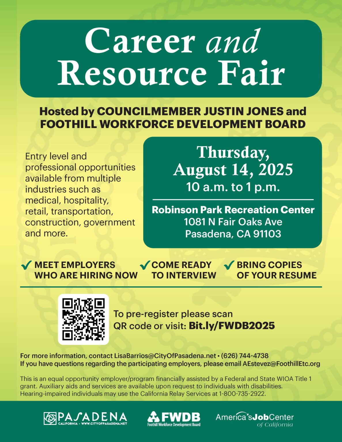Events for August 2025 – Foothill Workforce Development Board (FWDB)